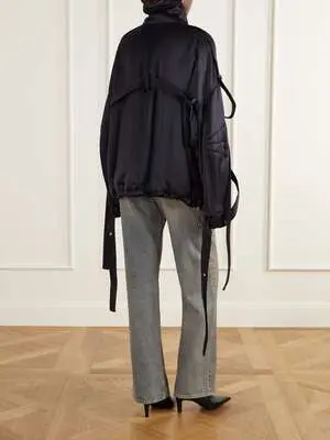 Attico Deconstructed Satin Bomber Jacket