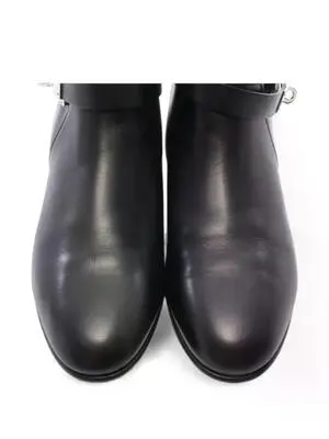 Hermès 2010s Neo Kelly Buckle Ankle Boots - Black