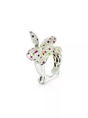 MIO HARUTAKA Bunny Diamond And Sapphire Ring