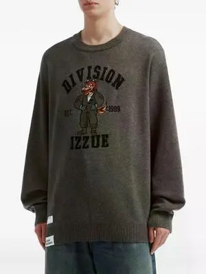 Izzue Graphic-print Long-sleeve Sweater
