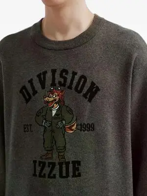 Izzue Graphic-print Long-sleeve Sweater