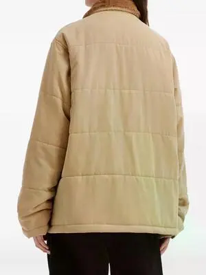 CHOCOOLATE Quilted Faux-fur Collar Jacket