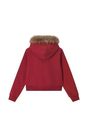 CHOCOOLATE Faux-fur Trim Zip-up Hoodie