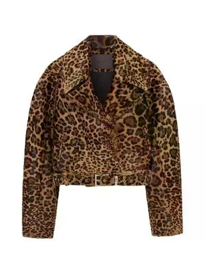 16Arlington Nolan Leopard-print Jacket - Brown