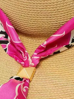 Valentino Garavani Roman Scarf Stud Sun Hat