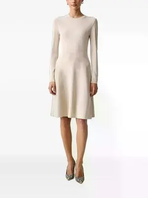Armani Exchange Fine-knit Long-sleeve Midi Dress
