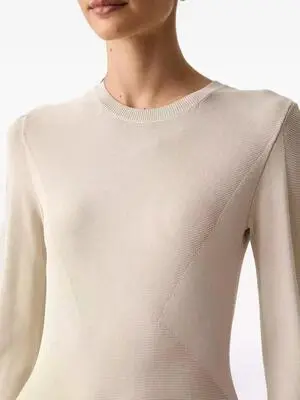 Armani Exchange Fine-knit Long-sleeve Midi Dress