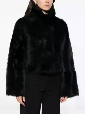 Nour Hammour Cameron Funnel-neck Lamb-shearling Jacket