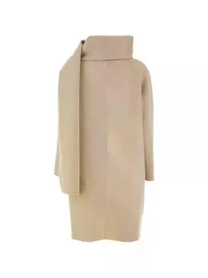 Calvin Klein Scarf-detail Coat - Neutrals