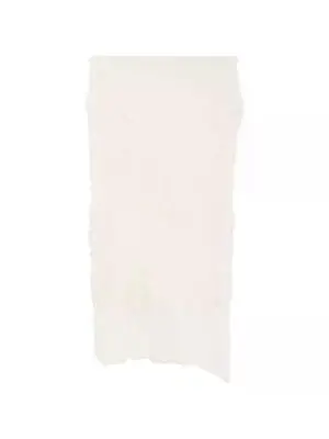 MIRROR IN THE SKY Frayed Cashmere Scarf - Neutrals
