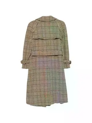 Burberry 1970s Checked Double-breasted Trench Coat
