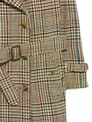 Burberry 1970s Checked Double-breasted Trench Coat