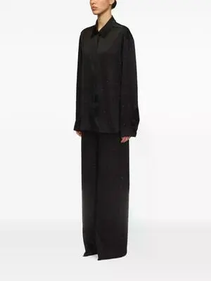 David Koma Star Rhinestone-embellished Wide-leg Trousers