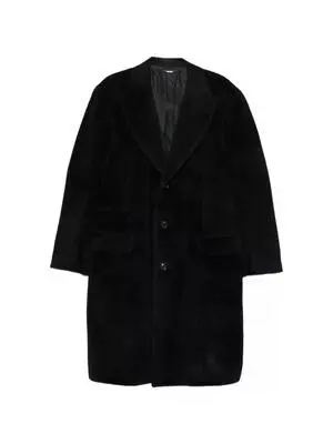 Canali Single-breasted Notched-lapels Coat - Black