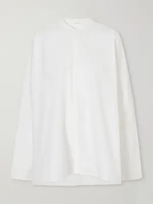 RUOHAN Kael Asymmetrical Cotton-poplin Shirt White