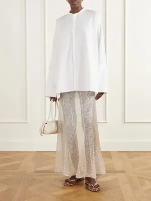 RUOHAN Kael Asymmetrical Cotton-poplin Shirt - White