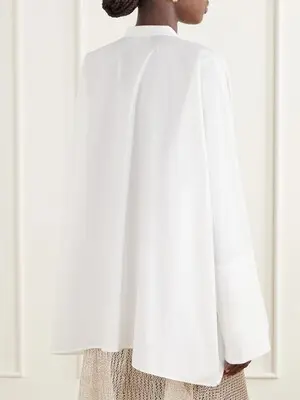 RUOHAN Kael Asymmetrical Cotton-poplin Shirt - White