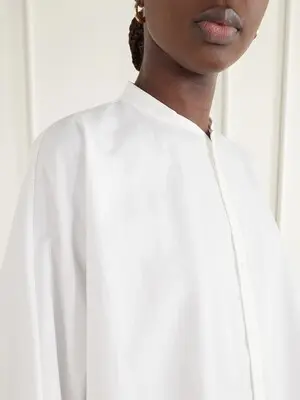 RUOHAN Kael Asymmetrical Cotton-poplin Shirt - White