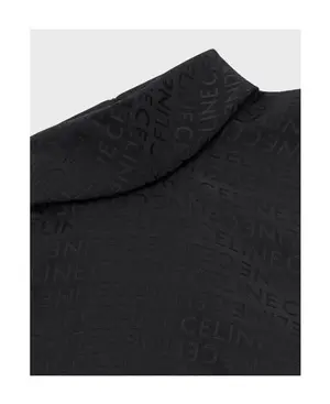 Celine Loose Draped Dress In Matte And Shiny Silk