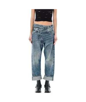 R13 Asymmetrical Jeans - Blue