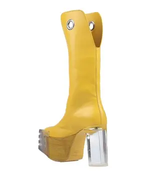 Rick Owens Minimalist Leather Ankle Boots