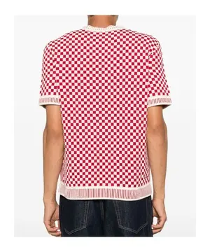Casablanca Checkerboard-knit Logo-patch Sweater