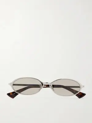 Saint Laurent Sl 935 Round-frame -tone Sunglasses - Silver