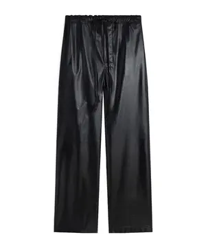 Phoebe Philo Casual Leather Trousers - Black
