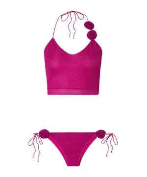 Oseree Tie Detail Bikini - Pink