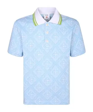 Casablanca Short Sleeve Polo Shirt - Blue