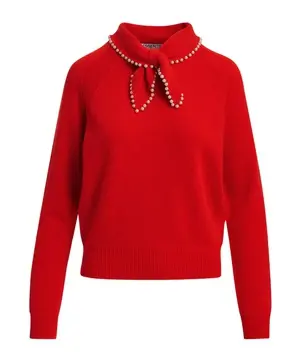 Essentiel Antwerp Raglan-sleeve Knit Top - Red