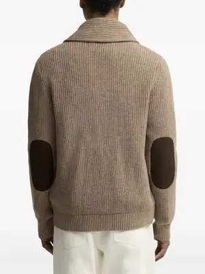 Barbour Shawl-collar Elbow-patch Cardigan
