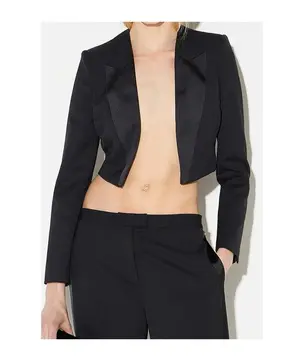 Elisabetta Franchi Gabardine Tuxedo-style Jacket