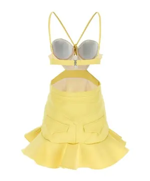 Rabanne Cut-out Flounce Mini Dress