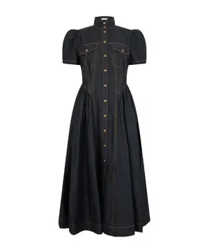 Zimmermann Corset Denim Midi Dress - No