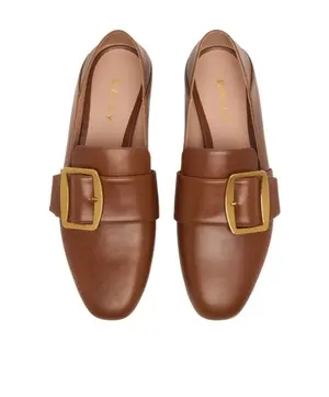 Bally Boucle Slipper In Amber Leather