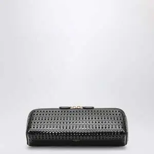 Alaïa Delta Calfskin Clutch Bag - Black