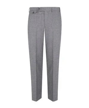 PT TORINO Check-pattern Trousers - Grey