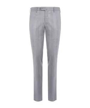 PT TORINO Herringbone-weave Wool Trousers - No