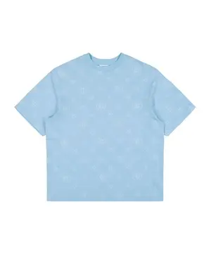 Casablanca All Over Printed Short Sleeve T-shirt - Light Blue