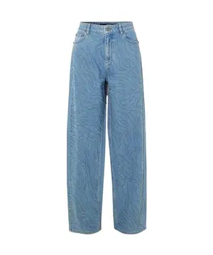 ROTATE BY BIRGER CHRISTENSEN Embellished Organic Denim Boyfriend Jeans