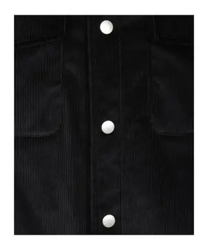 LARDINI Long Sleeved Snapped Corduroy Overshirt