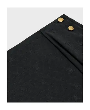 Celine Asymmetrical Skirt In Shiny Matte Silk