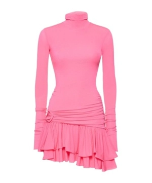 Blumarine Plain Jersey High-neck Dress