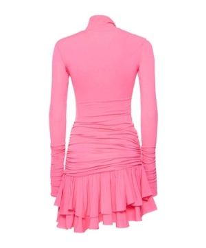 Blumarine Plain Jersey High-neck Dress