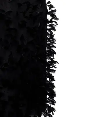 Max Mara Feather Silk Chiffon Mini Dress
