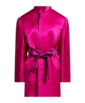 Saint Laurent Minimalist Solid Color Belted Coat
