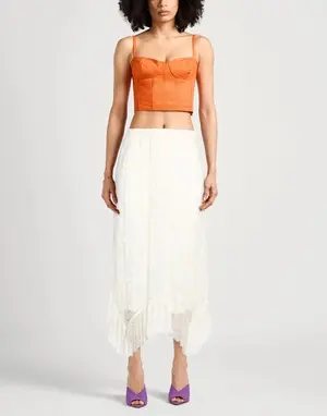 Chloé Asymmetrical Printed Skirt With Lace Trim