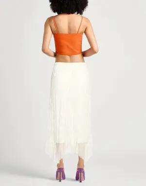 Chloé Asymmetrical Printed Skirt With Lace Trim