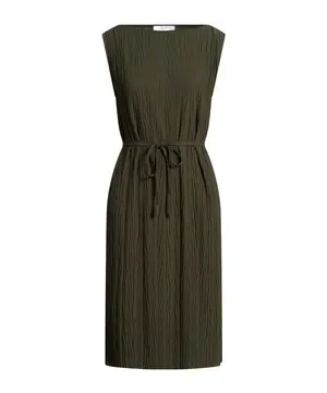 Max Mara Solid Sleeveless Dress - Green
